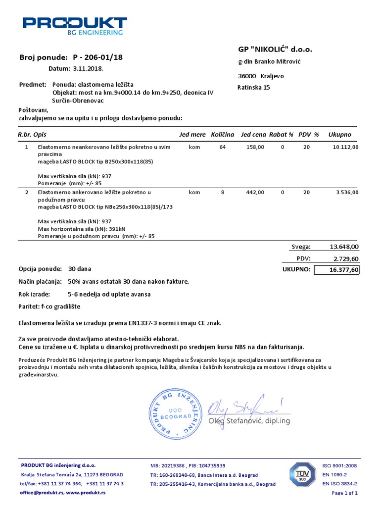 P 206-01-18 - Elastomerna Lezista - V1 | PDF