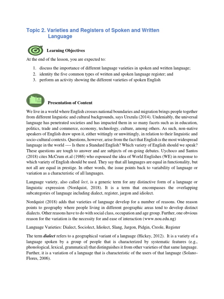 Unit 2 - Topic 2 | PDF | Jargon | English Language