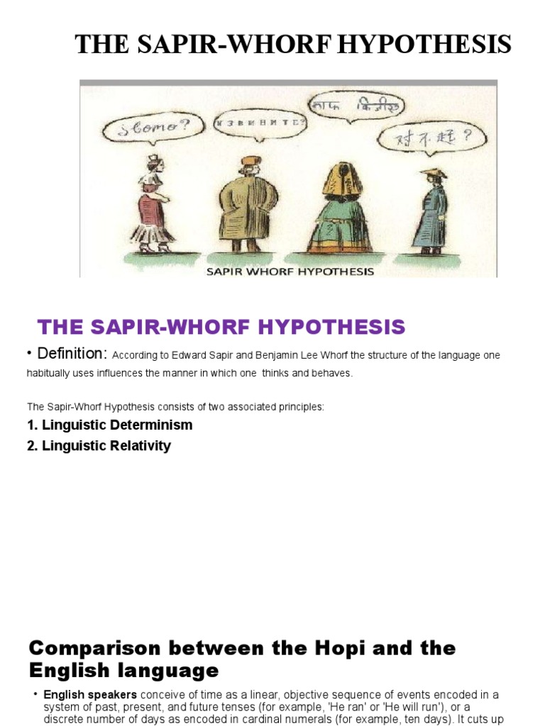 THE SAPIR-WHORF HYPOTHESIS Slide | PDF