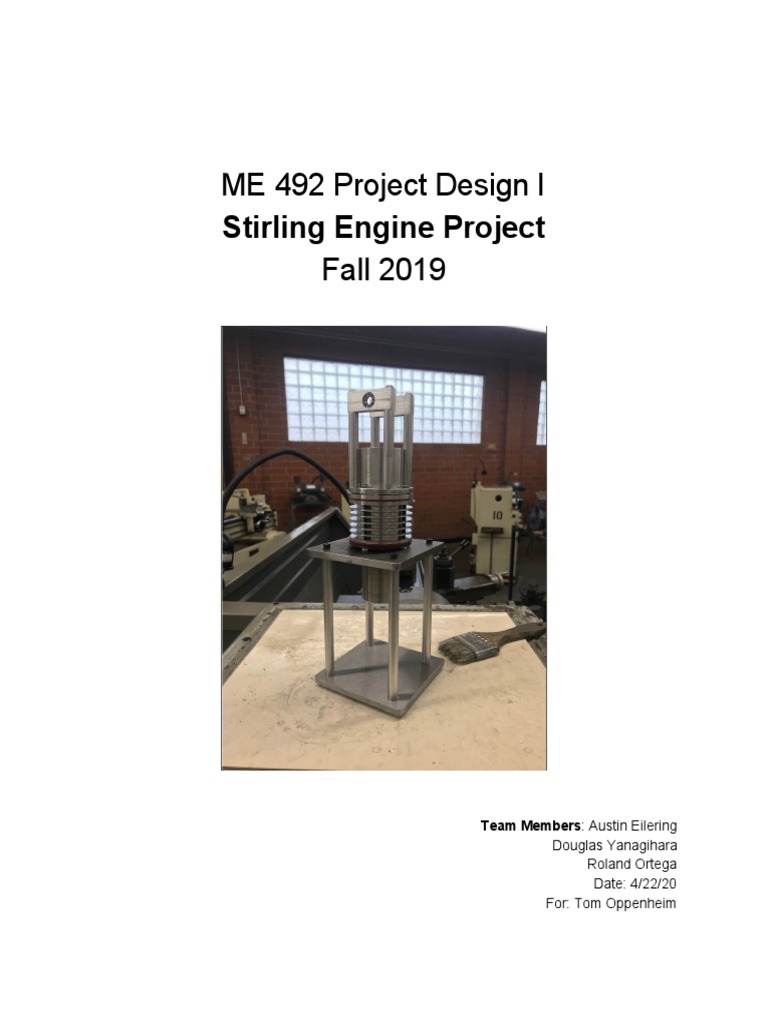 Project Design Final Report Draft - 2019 2020 | PDF | Engines | Piston