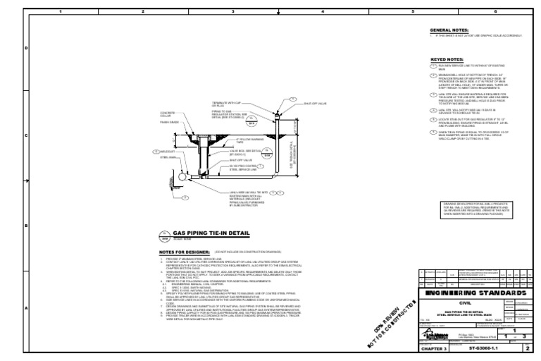 Engineering Standards: Gas Piping Tie-In Detail | PDF | Plumbing | Pipe ...
