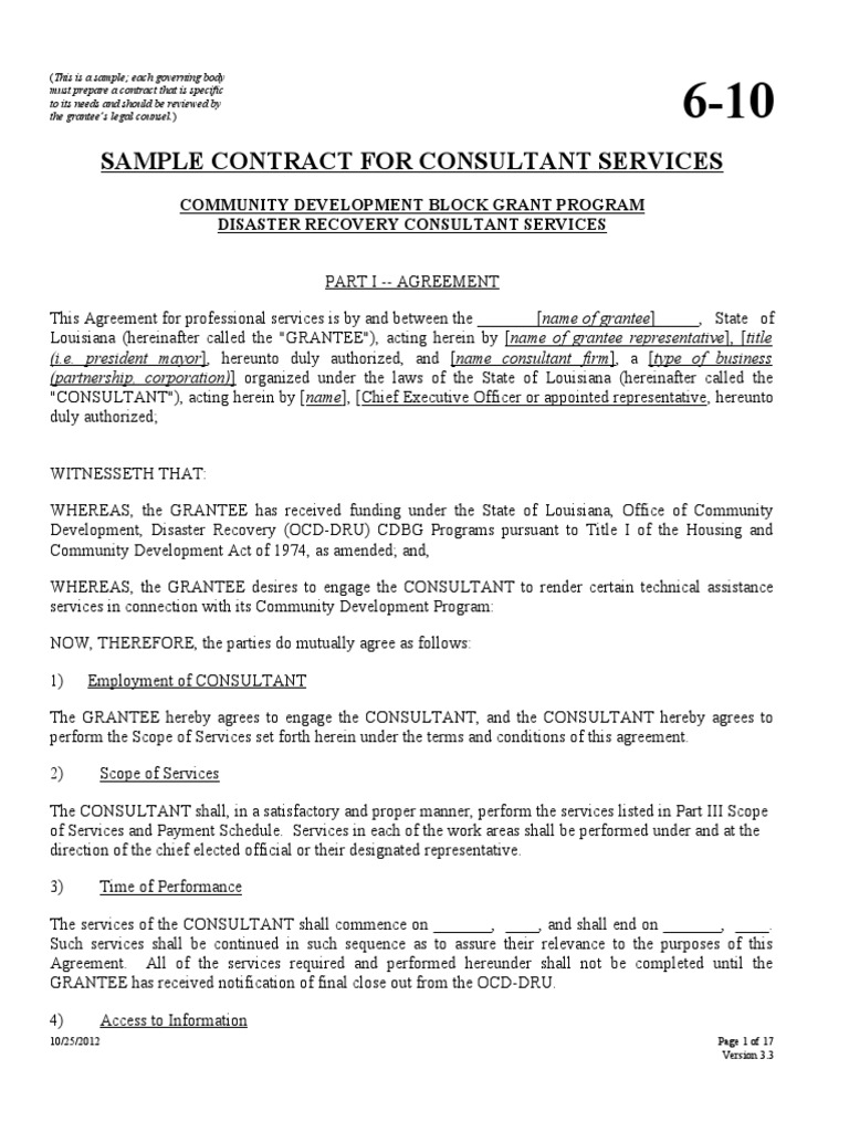 Ex 06-10 Sample Contract - Prof Svcs - Version 3.65 | PDF | Liability ...