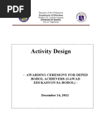 Sample Activity Design For School | PDF | Teachers | Educational Technology