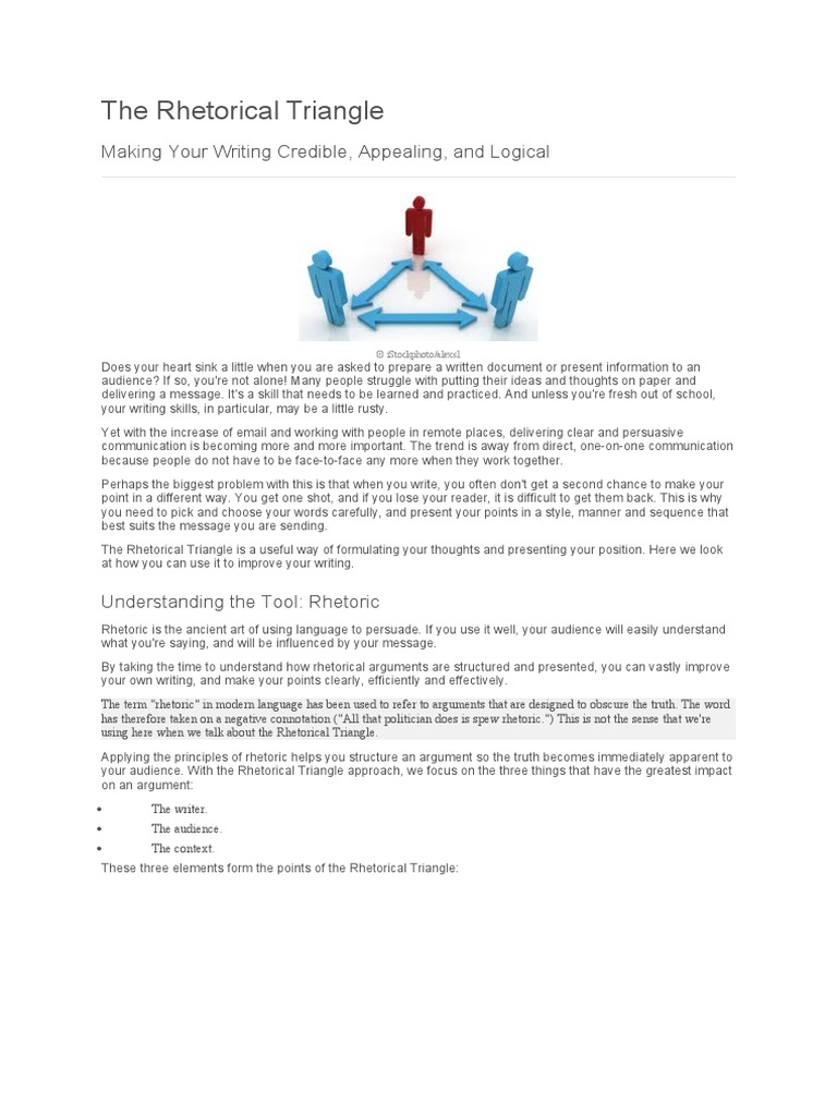 ch4-0 - 1 The Rhetorical Triangle | PDF | Rhetoric | Persuasion