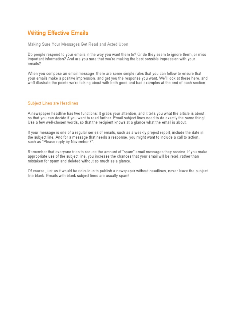 ch4-4 Writing Effective Emails | PDF | Email Spam | Communication