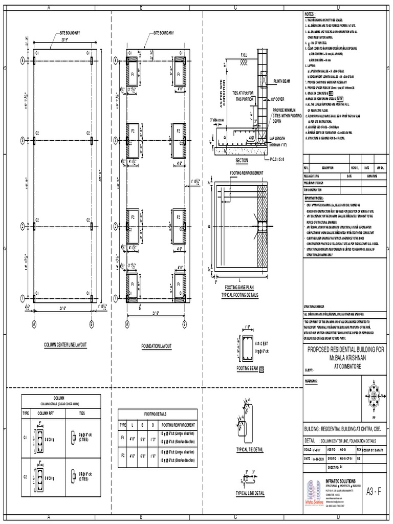 Center Line & Foundation Layout | PDF