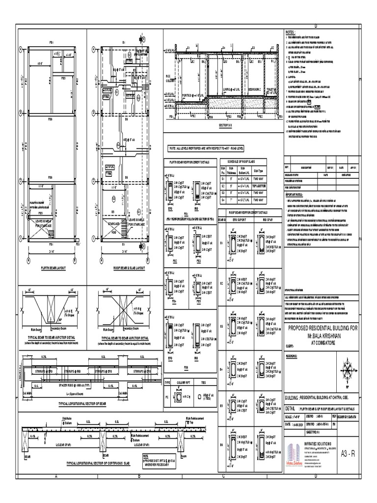 4.plinth & Roof Details (With Diensions) | PDF | Building Engineering ...