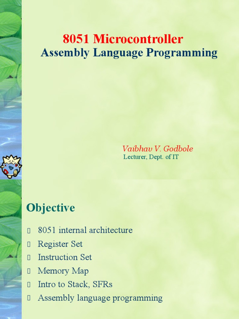 8051 Microcontroller: Assembly Language Programming | PDF | Assembly ...