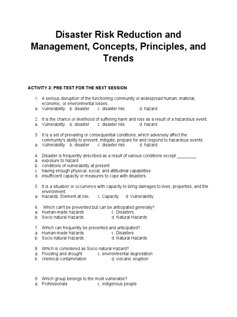 Disaster Risk Reduction and Management | PDF | Hazards | Nature
