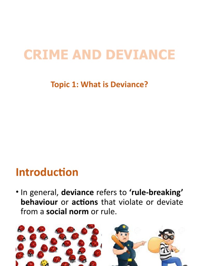 Crime & Deviance Topic 1 | PDF