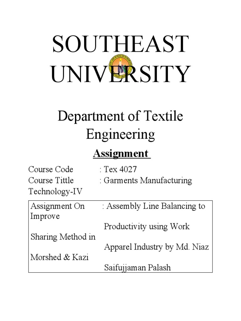 Southeast University: Department of Textile Engineering | PDF