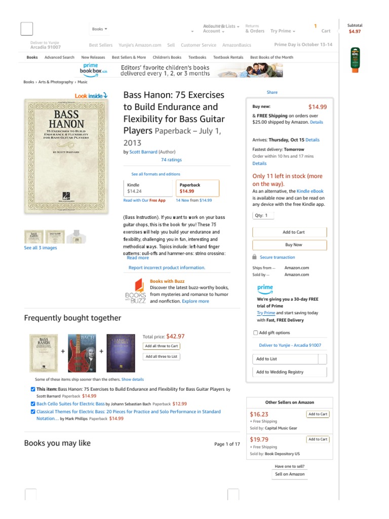 Bass Hanon - 75 Exercises To Build Endurance and Flexibility For Bass Guitar Players - Barnard ...