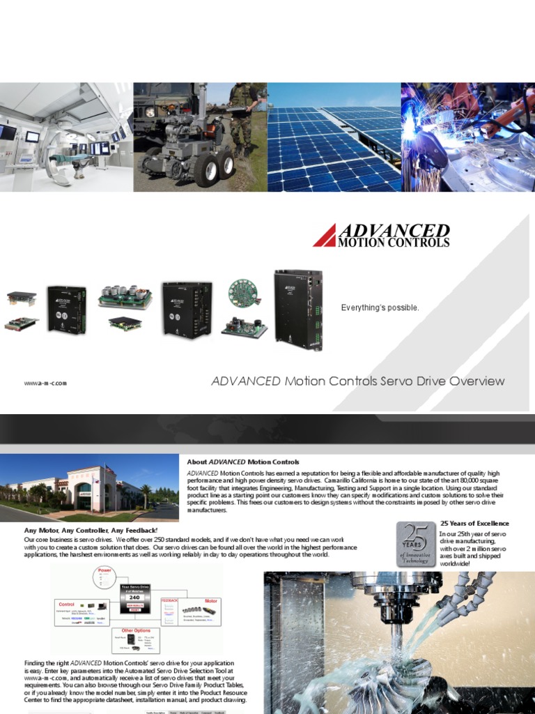 AMC-servo Drive Overview PDF | PDF | Automation | Programmable Logic Controller