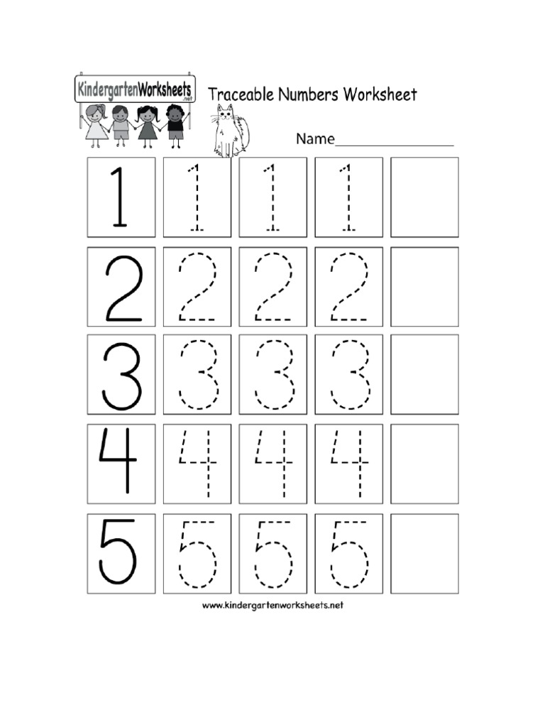 Traceable Number Worksheet | PDF