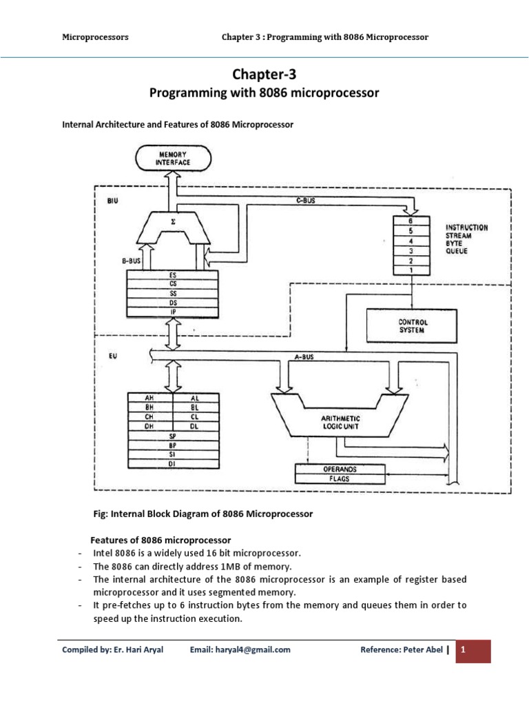Chapter 3 Programming With 8086 Microprocessor PDF | PDF