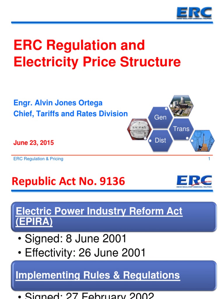 ERC Regulations on Electricity Pricing | PDF | Value Added Tax ...