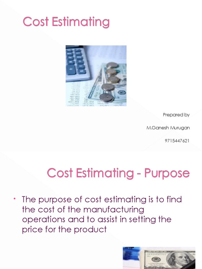 Cost Estimation | PDF | Cost | Expense
