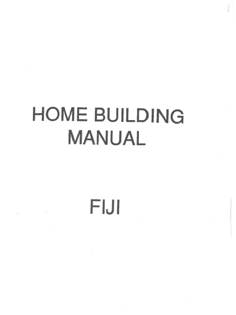 Home Building Manual Fiji PDF | PDF