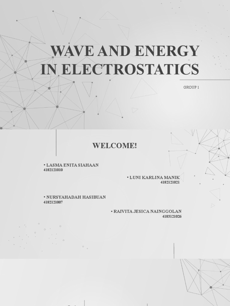 WAVE AND ENERGY IN ELECTROSTATICS | PDF | Electronvolt | Electric Field