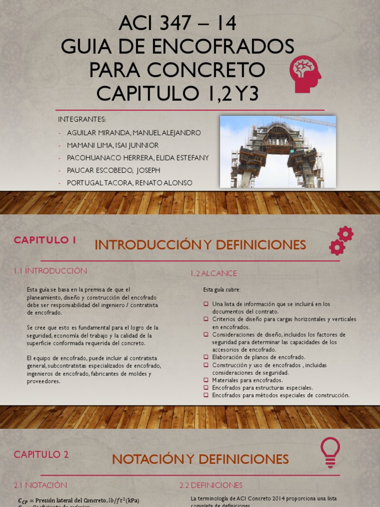 Encofrados Aci 347 - Capitulo 1 2 y 3 | PDF | Hormigón | Diseño