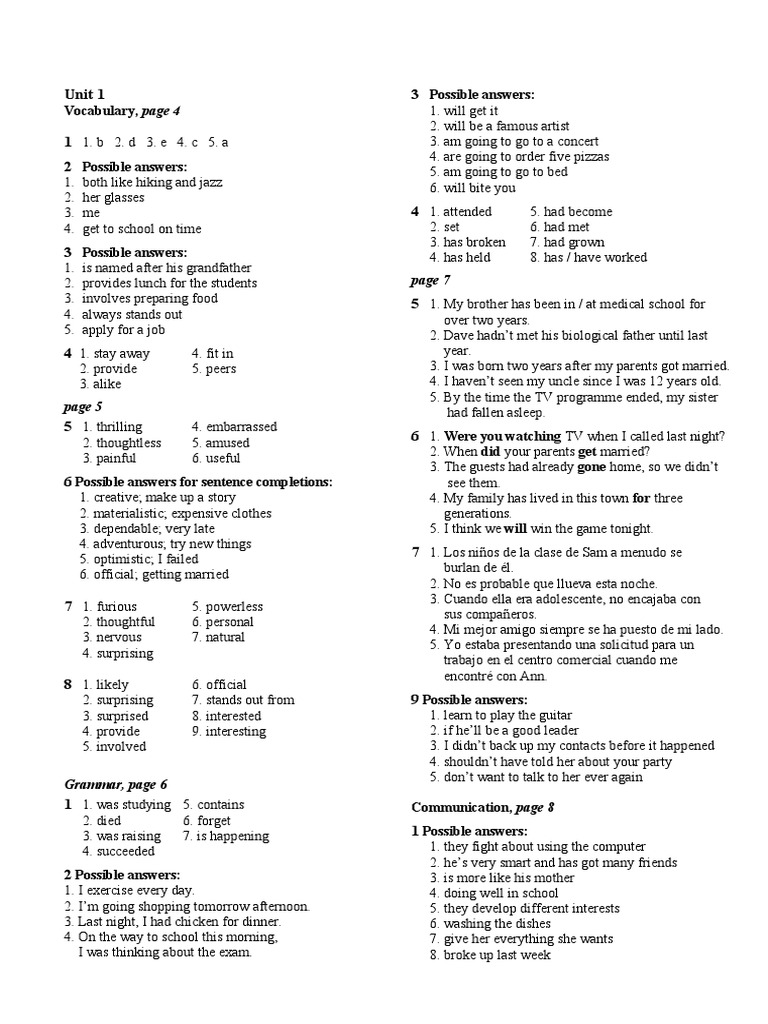 Workbook Unit 12. | PDF