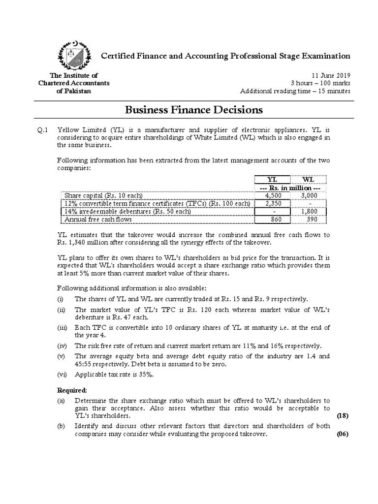 CFAP 4 BFD Summer 2019 | PDF | Hedge (Finance) | Inventory