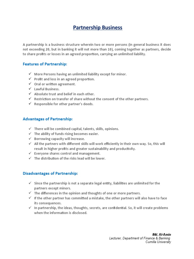 Partnership Business | PDF | Limited Partnership | Partnership