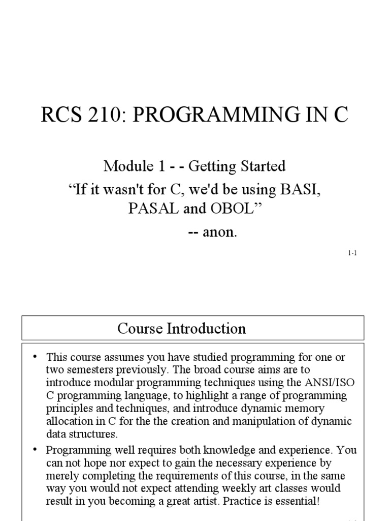 Module01 Classnotes Pdf Pointer Computer Programming Data Type