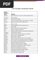 Low Frequency Words LIst | PDF