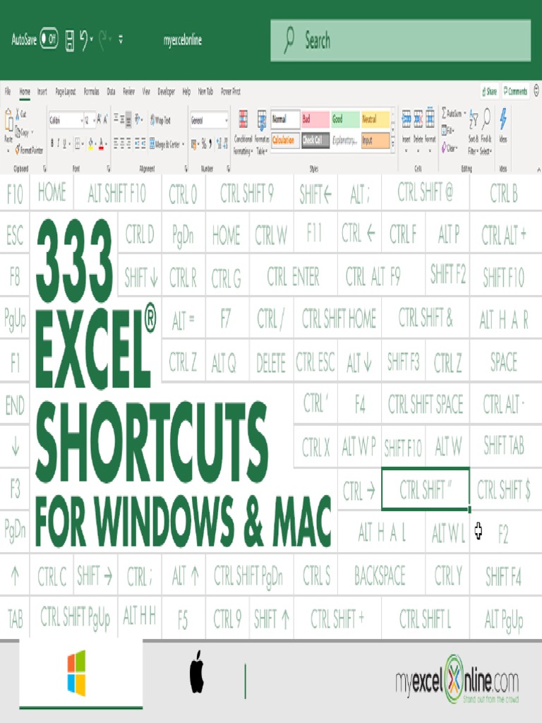 333 Excel Shortcuts | PDF | Microsoft Excel | Visual Basic For Applications