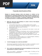 FIFA Legal Portal FAQs Guide | PDF | Fifa | Complaint
