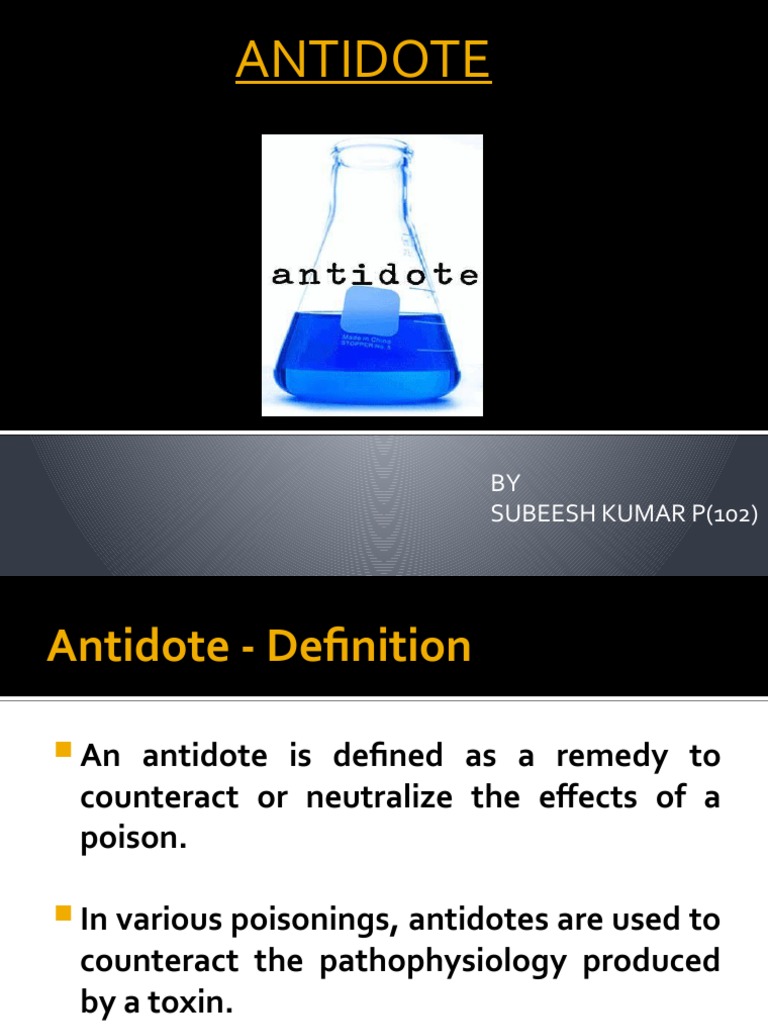 Antidotes and Its Clinical Applications | PDF | Poison | Cyanide