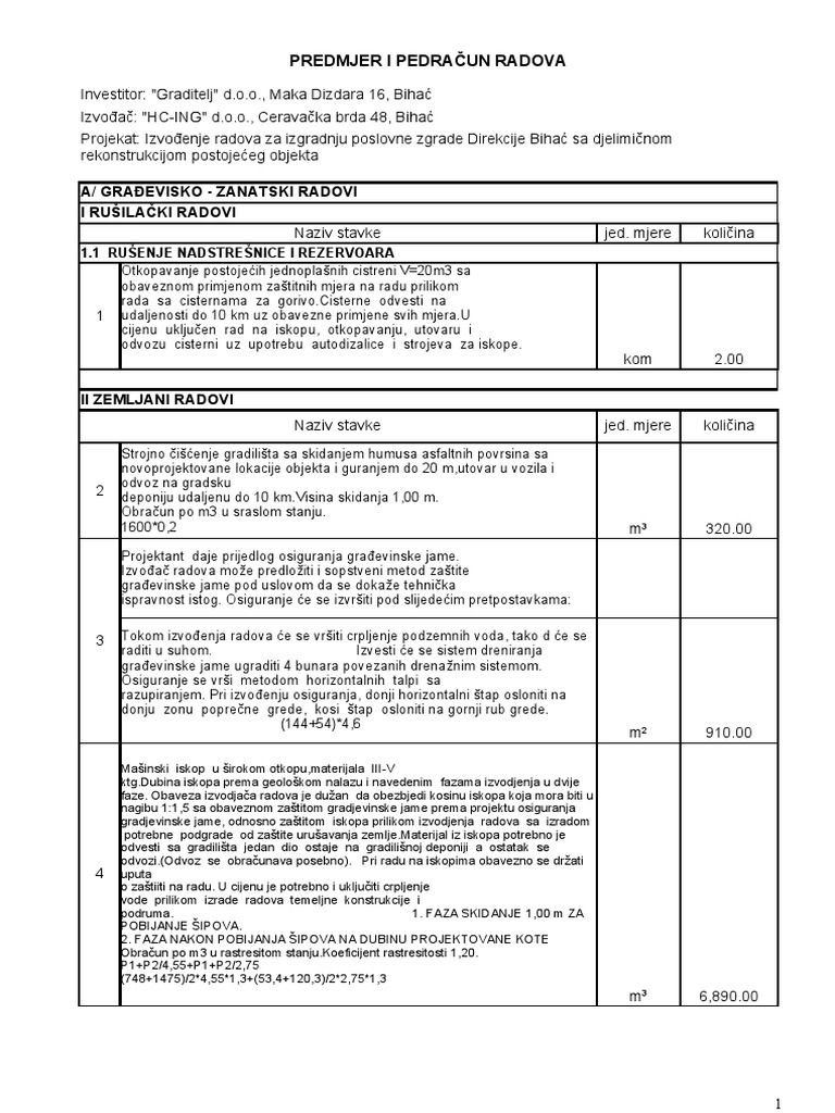 3) Predmjer I Predracun | PDF
