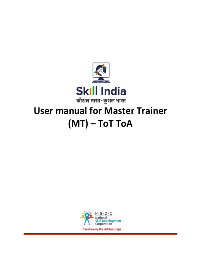 User Manual For Master Trainer | PDF | Computing | Software