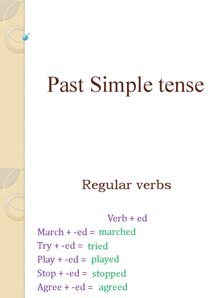 Past Simple Tense Theory | PDF