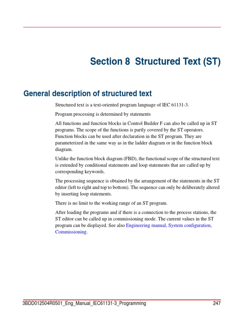 Section 8 Structured Text St Pdf Array Data Type Data Type