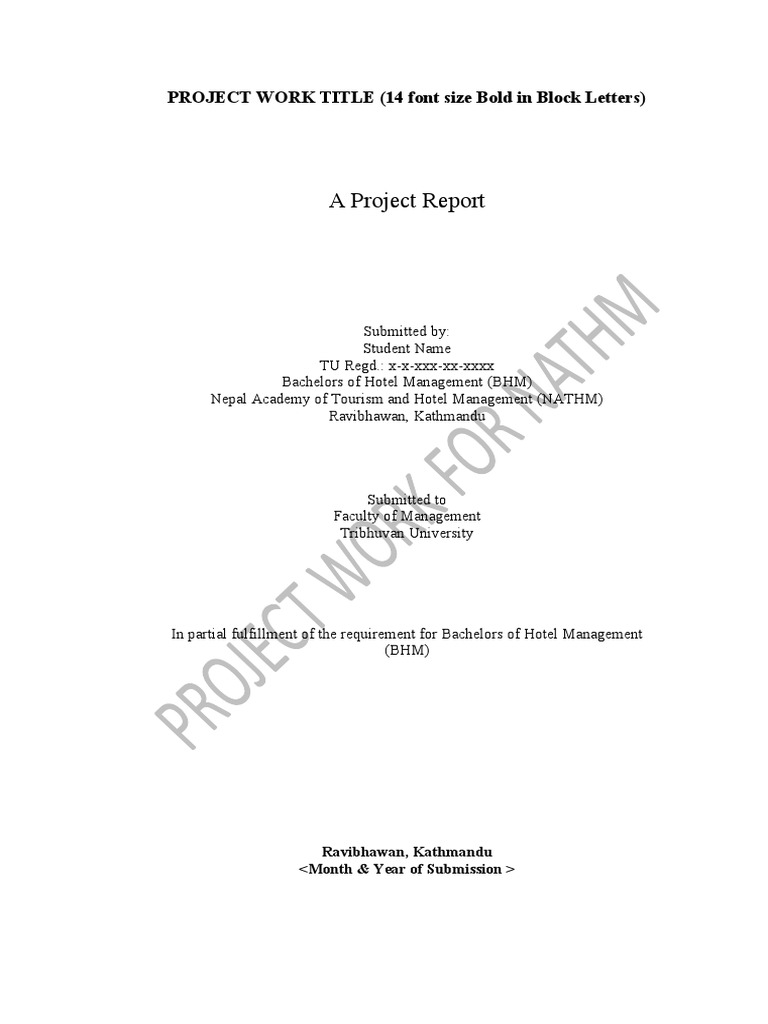 Thesis Writing For BHM | PDF | Kathmandu