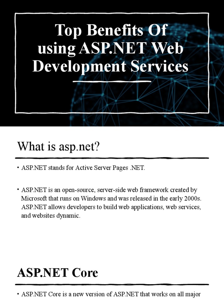 Top Benefits of Using ASP - Net Web Development Services | PDF