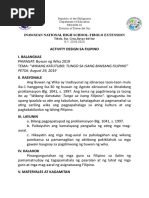 Activity Proposal For Buwan NG Wika Celebration | PDF