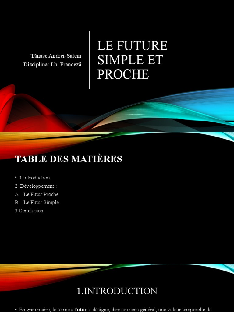 Futur Proche et Futur Simple en Français | PDF | Temps (grammaire) | Verbe