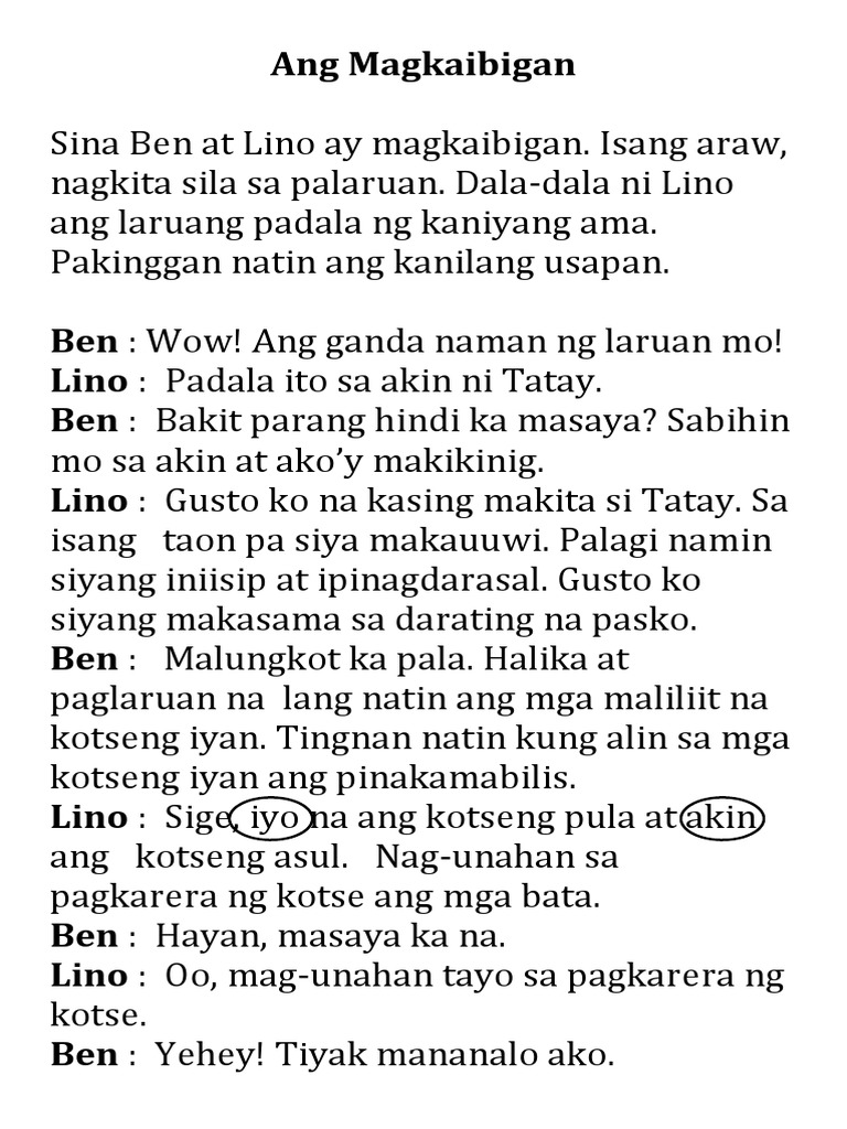 Ang Magkaibigan | PDF