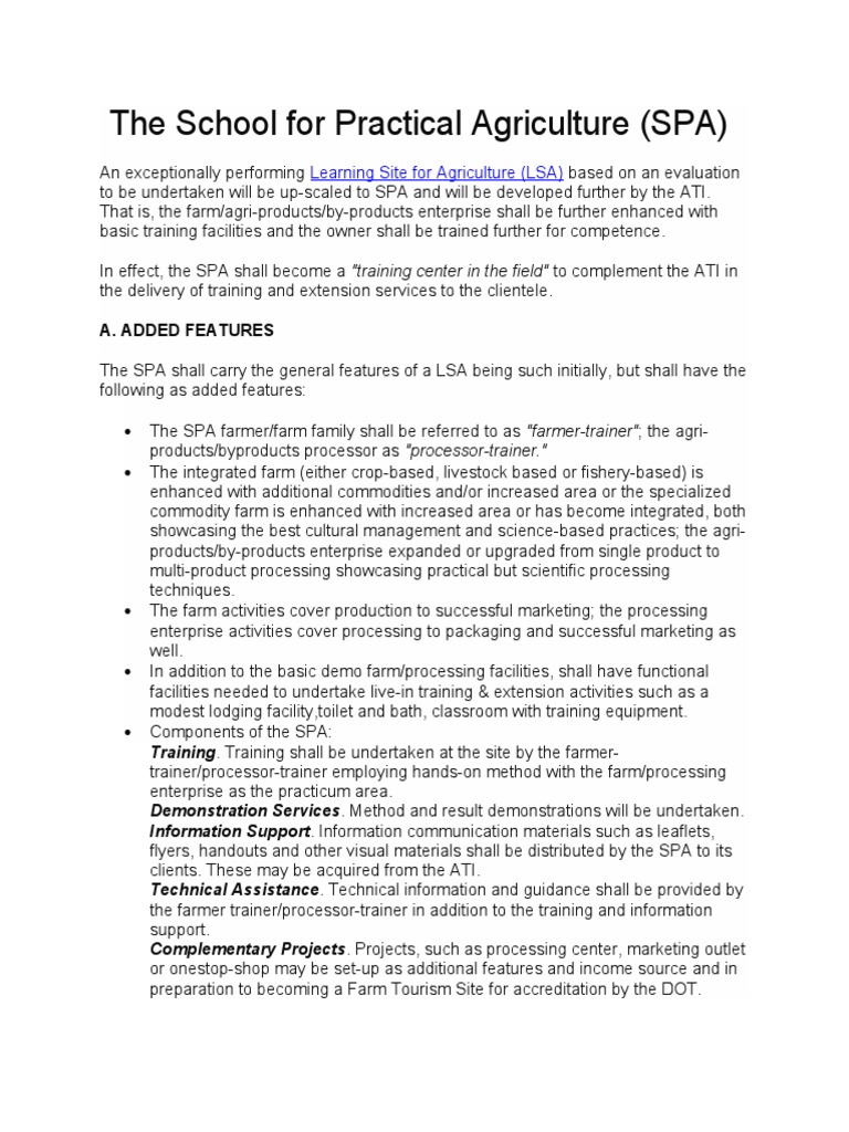 The School For Practical Agriculture | PDF | Business | Agriculture