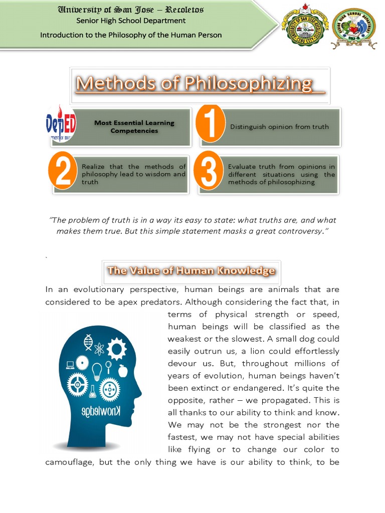 Study Guide Module 2 | PDF | Truth | Philosophical Methodology