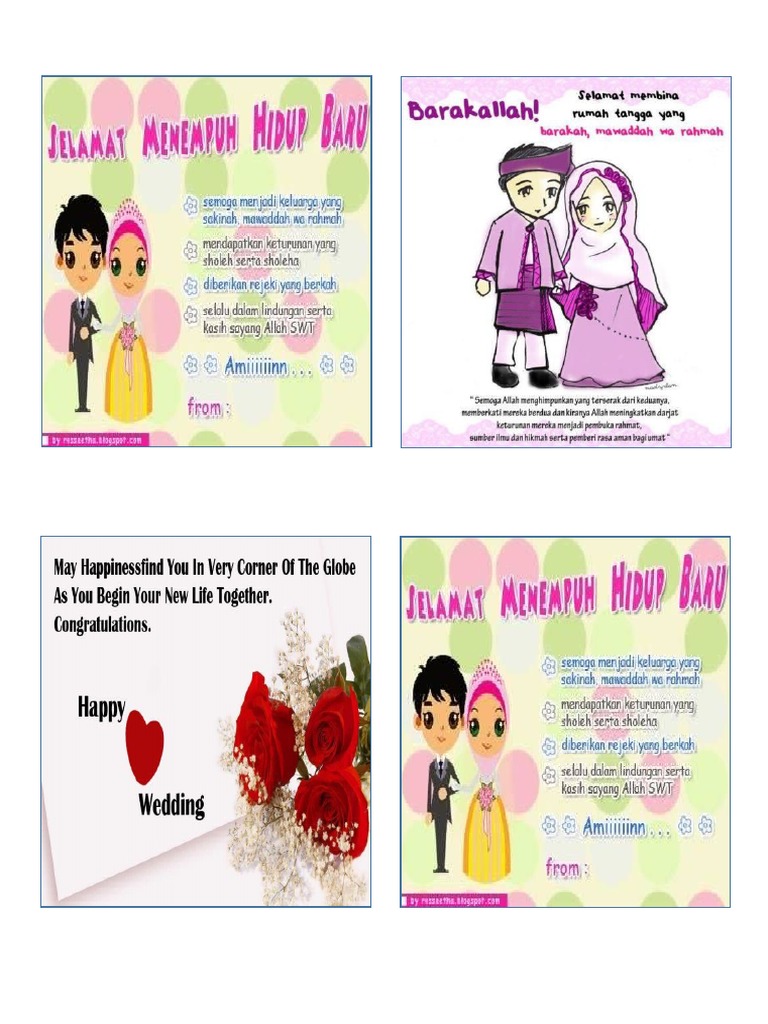 Kad Ucapan Untuk Pengantin Baru | PDF