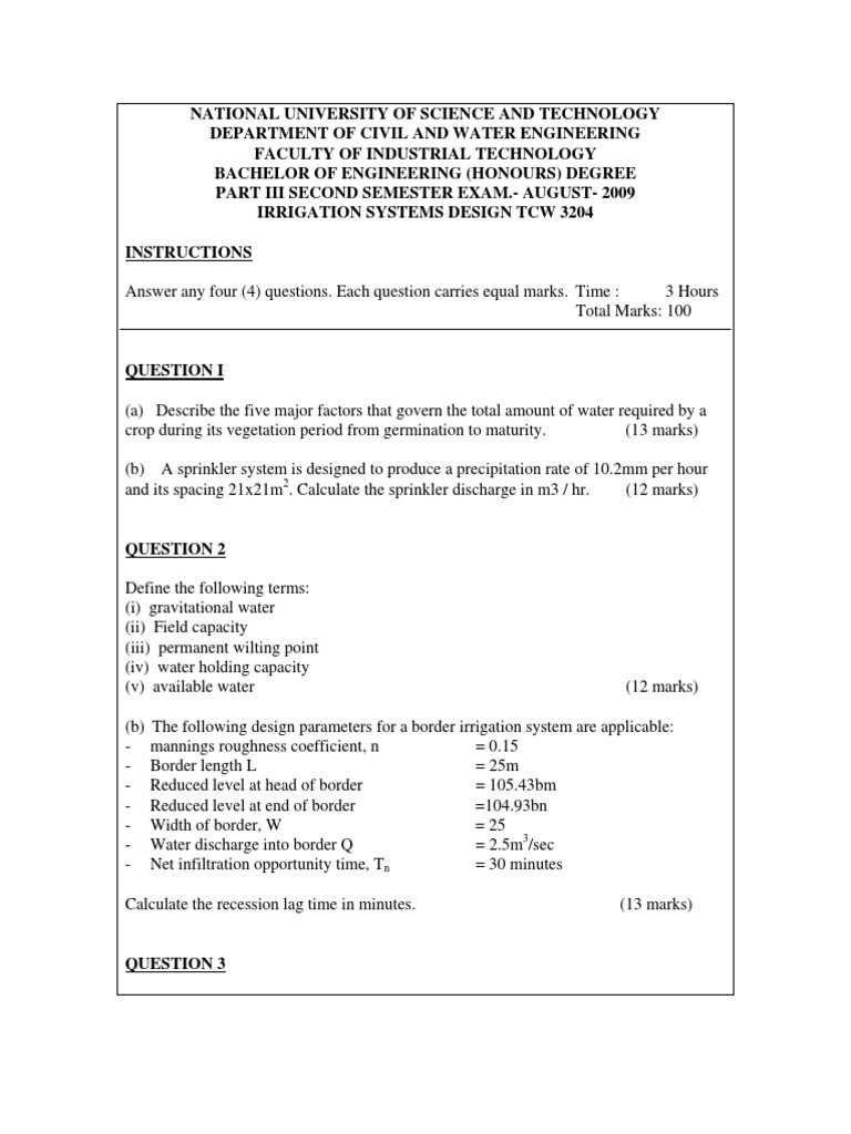 TCW3204200908 Irrigation Systems Design PDF | PDF | Irrigation ...
