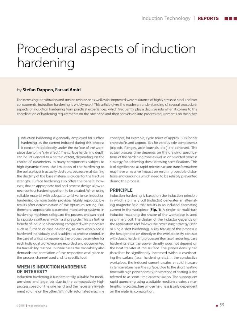 Induction Hardening PDF | PDF | Metallurgy | Steel