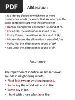 Gr6 Alliteration, Assonance, Onomatopoeia, Consonance Worksheet | PDF