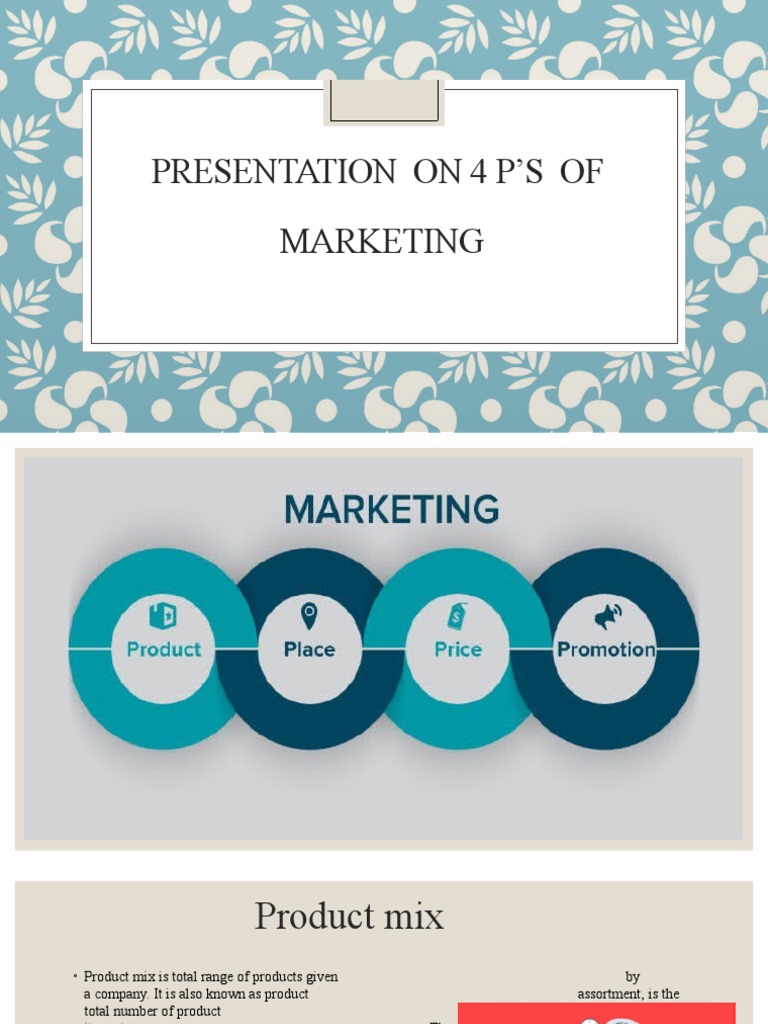Presentation On 4 P's of Marketing. | PDF | Pricing | Marketing