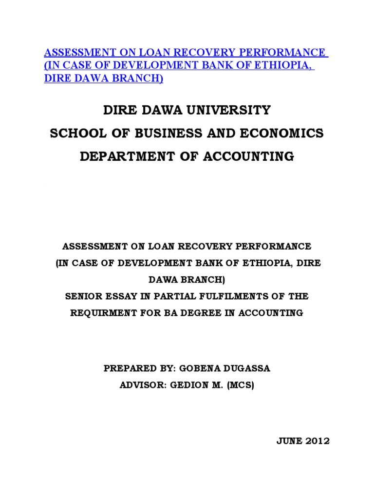 Loan Recovery Performance Assessment | PDF | Loans | Credit