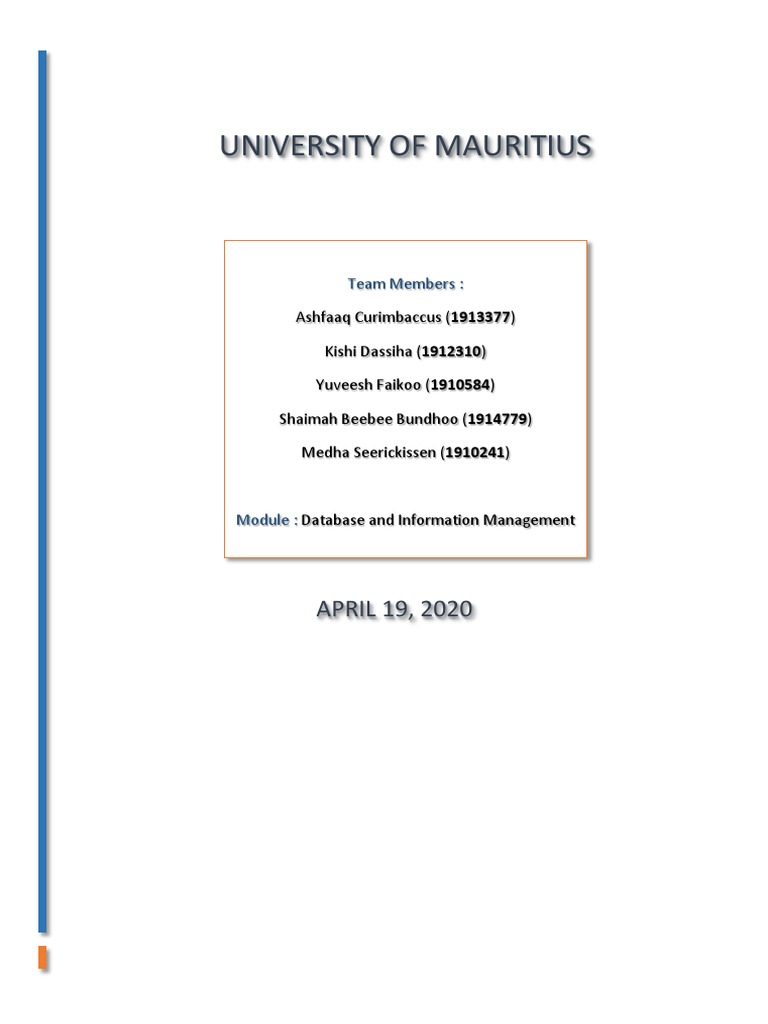 Database Report | PDF | Software Development Process | Agile Software ...